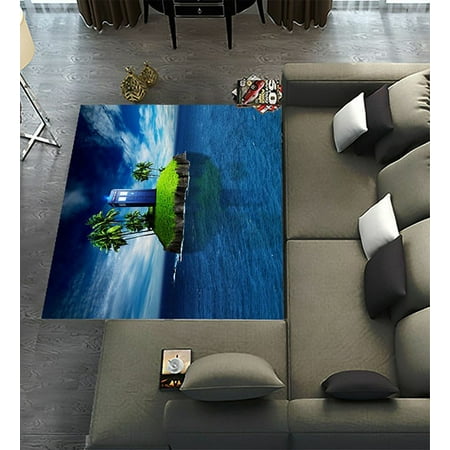 DEYOU New Doctor Who Island Cartoon Area Rugs 6 x 9ft Floor Carpet Mat ...