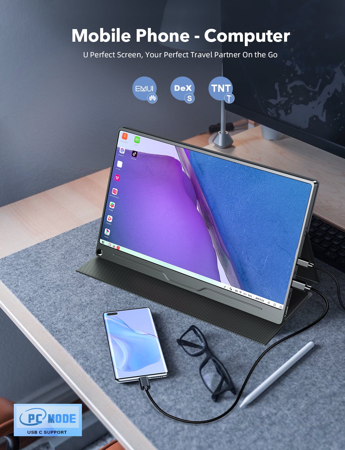 Buy Azmkoo Portable Monitor 15.6'' 1080P FHD VESA | 100% sRGB High ...