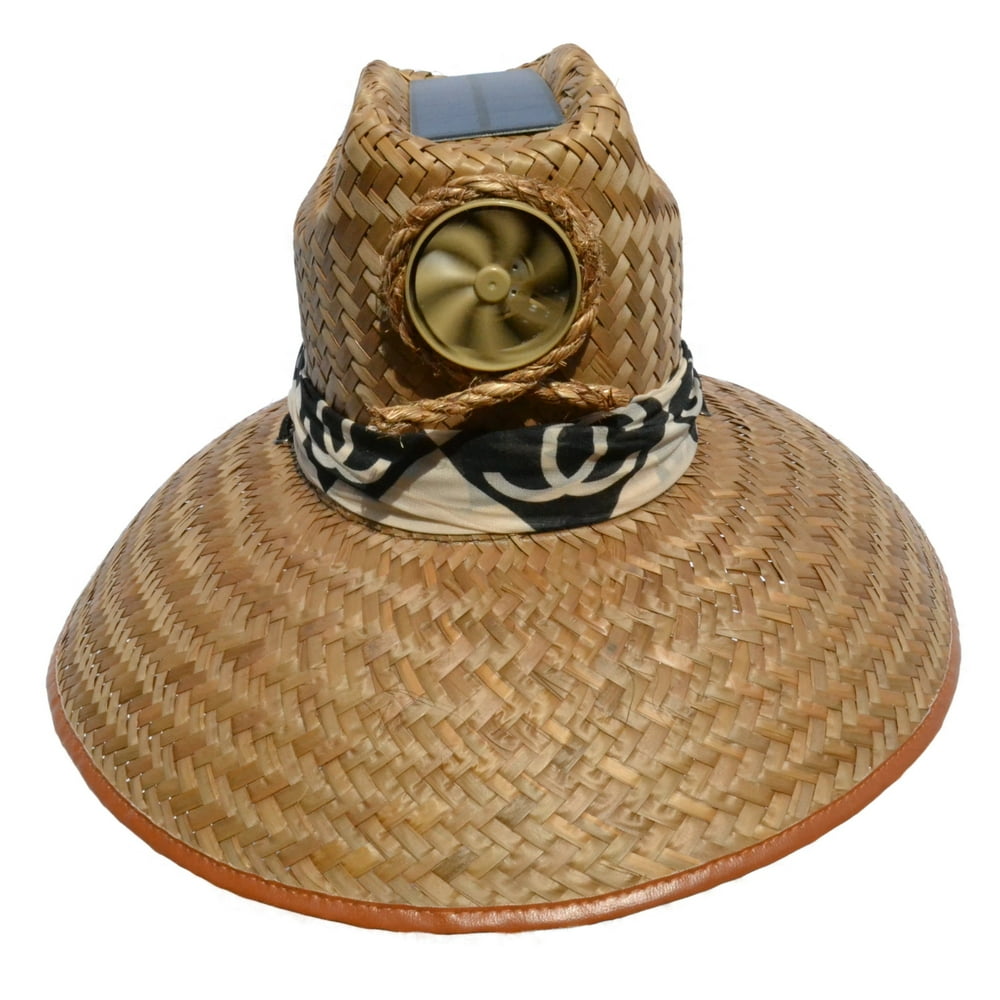Kool Breeze Solar Hat - Kool Breeze Solar Cooling Straw Hat - Lady's ...