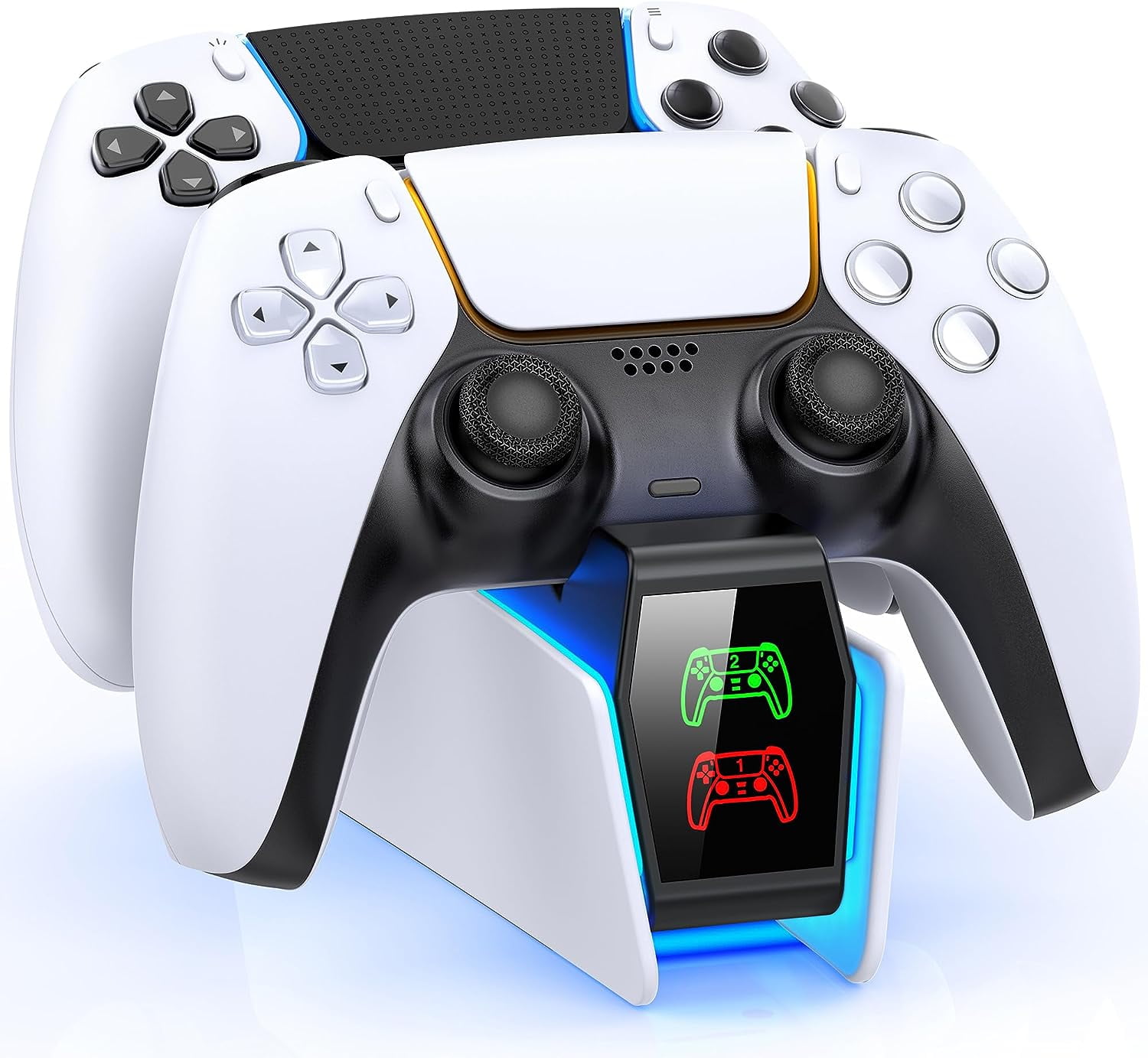 PS5 Controller Charging Station with RGB Lights and Switch, PS5 ...