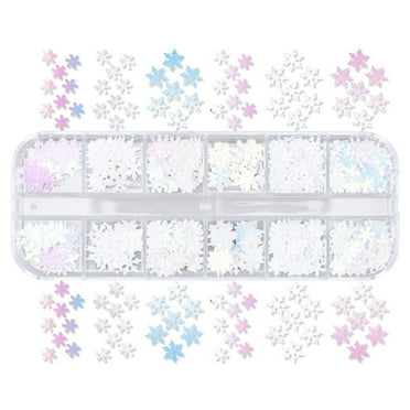 Snow White Flitter Flakes Iridescent Ice Glitter Flakes for Nail Art ...