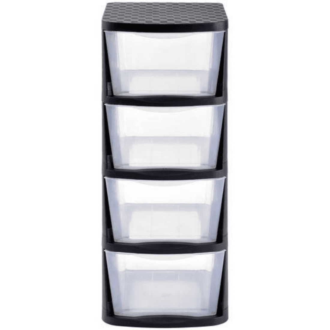 Juggernaut Storage Plastic Storage Tower with 4 Cubby Shelves, Black ...