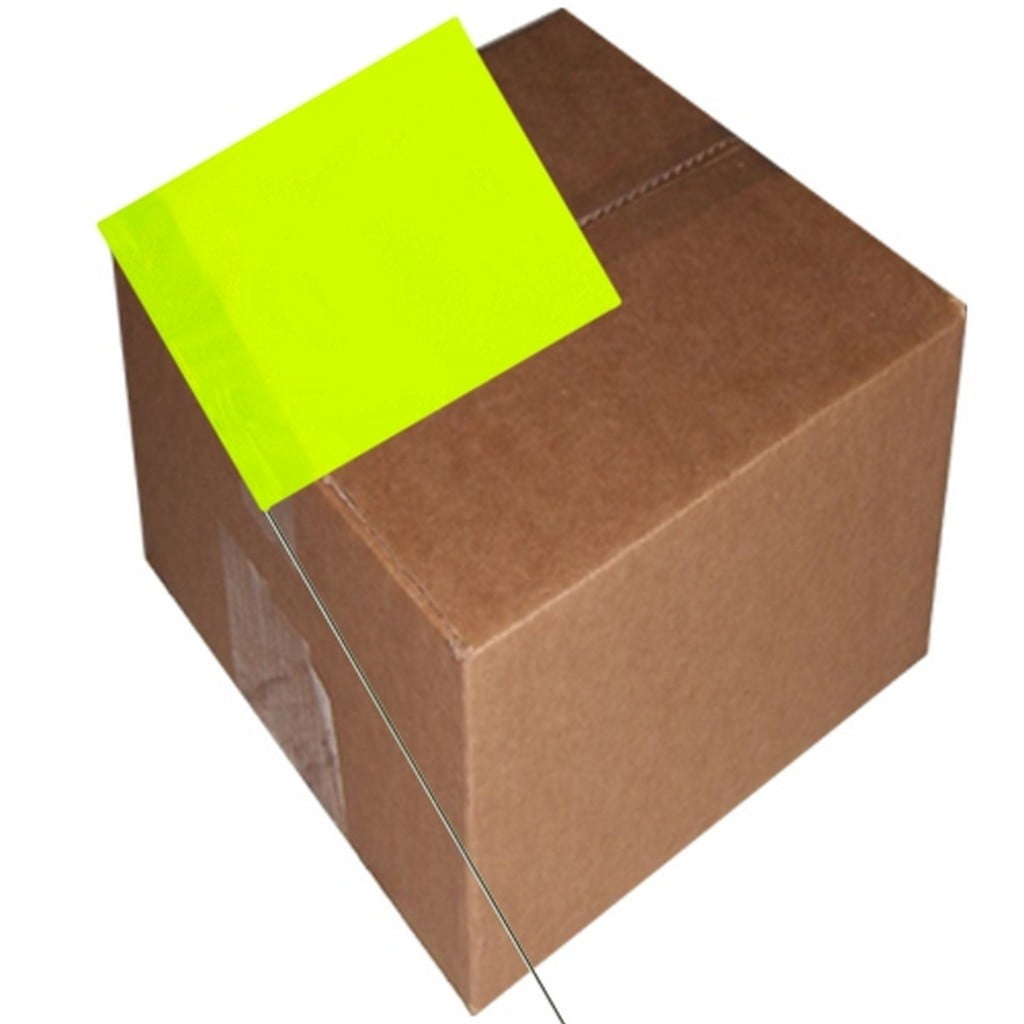 Marking Flags Lime Glo 4" X 5" Flag With 30" Wire Staff (1000 Piece/Case) - Walmart.com