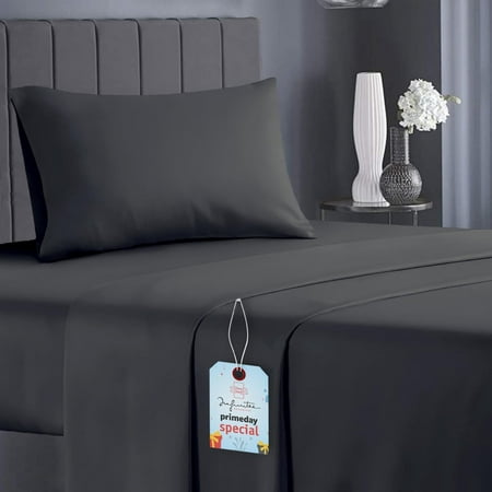 Premium Grey Queen Sheet Set - 4 Piece Bed Sheets - Soft Brushed ...