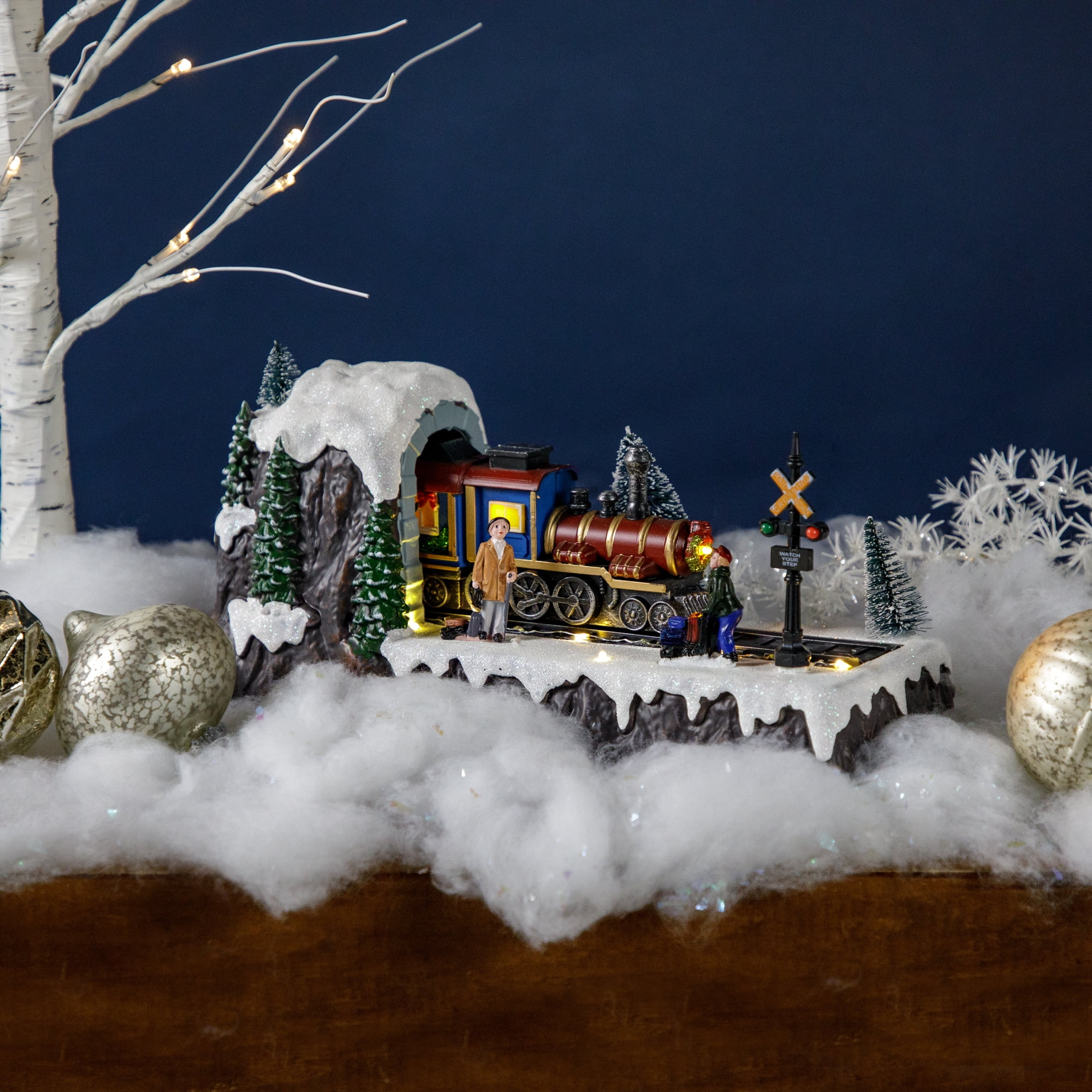 Northlight LED Lighted and Musical Christmas Village Train Decoration 12.25 Walmart