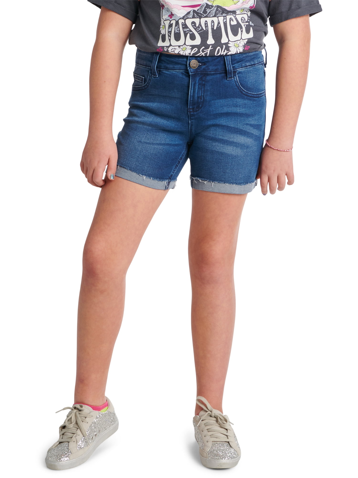 Justice Girls Denim Shorts, Sizes 6-16 - Walmart.com