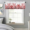 Curtain Valance for Windows, Gradient Red Black Wild Flower Kitchen ...