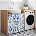 Abstract Physics Formula Cabinet Curtains 35" W x 35" L Equations Blue ...