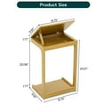 Kalrin C-Shaped Bamboo Side Table, Adjustable Top, Sofa Bedside ...