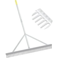 Colwelt Landscape Rake 36'', Aluminum Rake with Lightweight 69'' Handle ...
