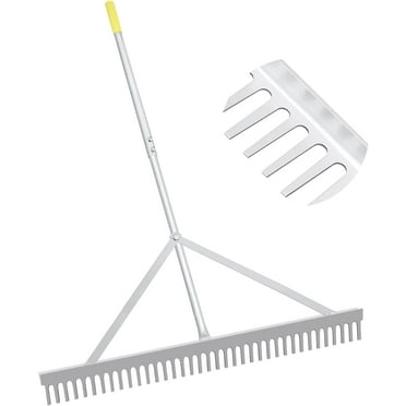 Colwelt Landscape Rake 36'', Aluminum Rake with Lightweight 69'' Handle ...