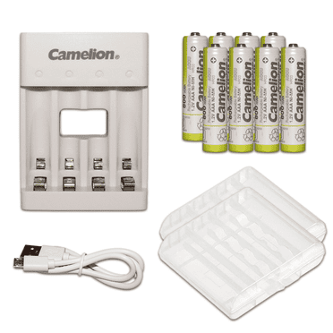 UltraLast AA / AAA Smart Battery Charger + 4 AAA AccuPower AccuLoop-X ...