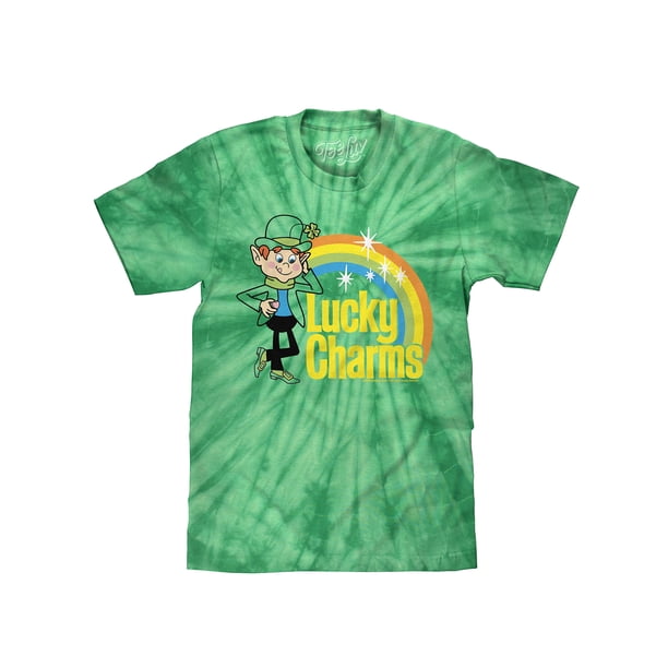Tee Luv Men's Lucky Charms Cereal Green Tie Dye T-Shirt (XL) - Walmart.com