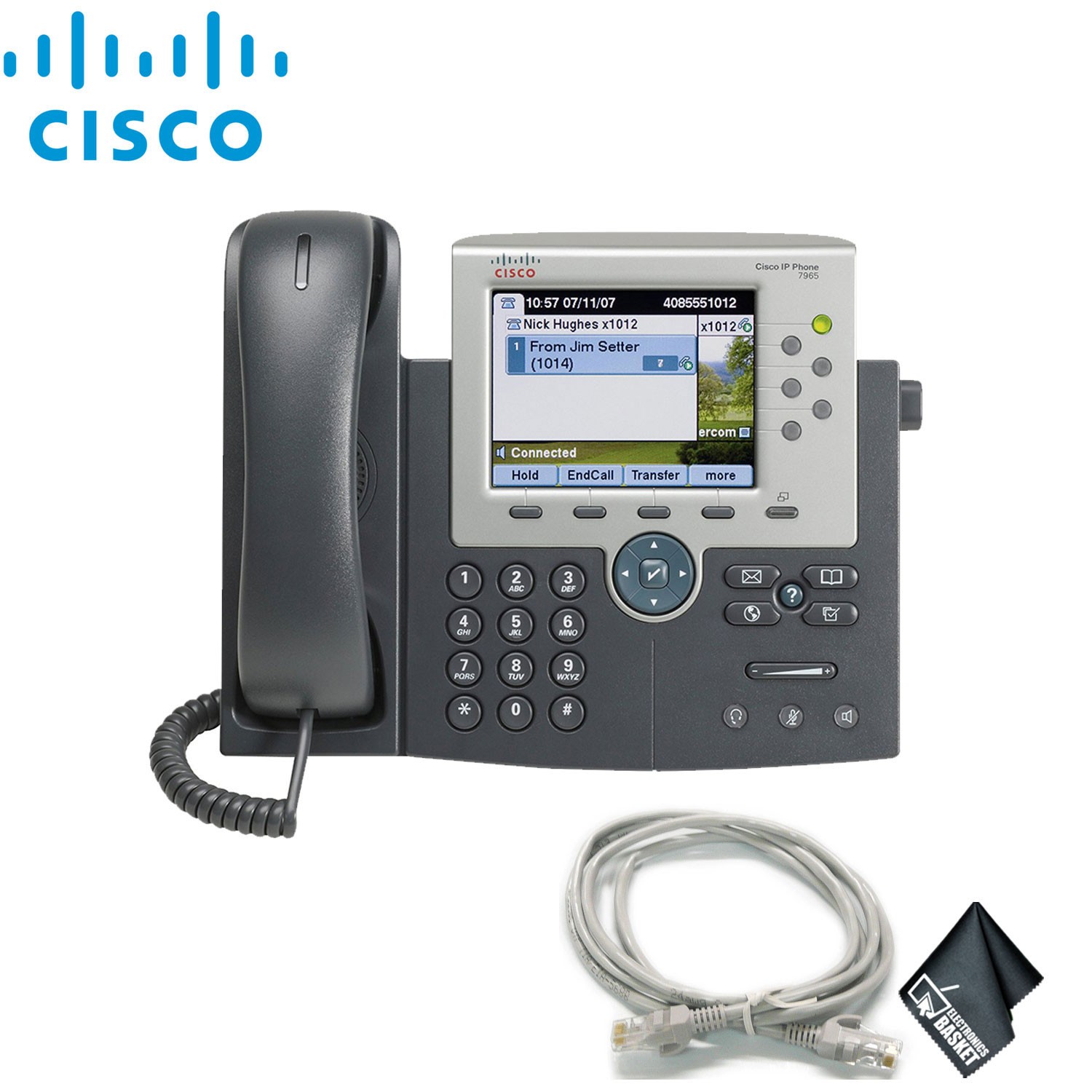 Cisco Unified IP Phone 7975G with Extra Cat5 Cables Combo - Walmart.com