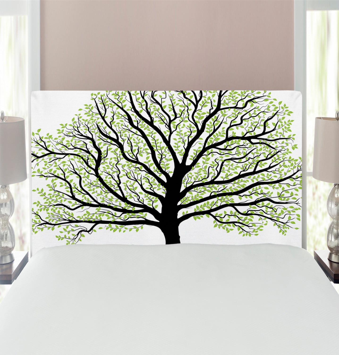 Tree of Life Headboard, Big Old Leaves and Branches Nature Growth ...