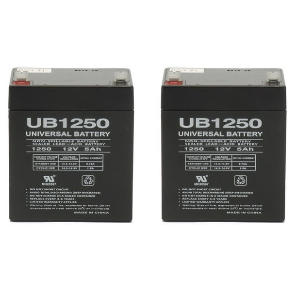 BATTERY REPL. RITAR RT SERIES RT-1250 F1 12V 5AH EACH - 2 Pack ...