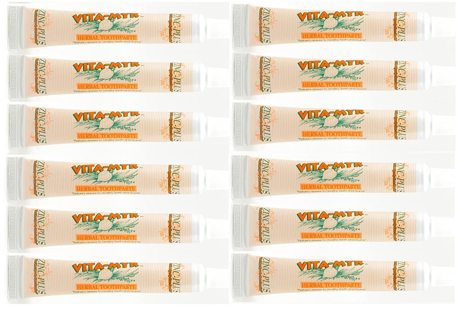 Vita-Myr Natural Original Zinc Plus Toothpaste 12 Pack Value package ...