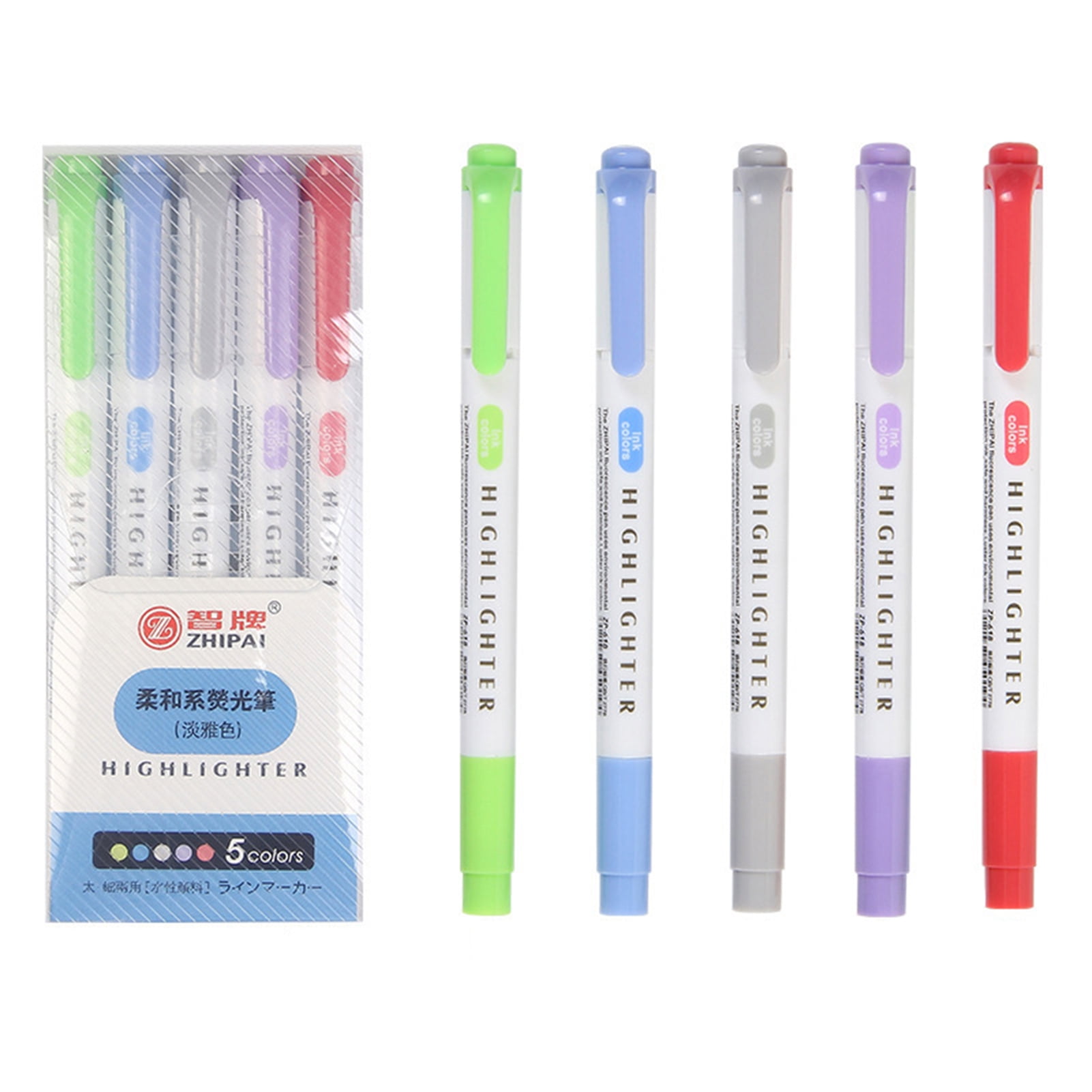Click here for Tfixol5 Colors Dual Tip Highlighter Pens Broad Chi... prices