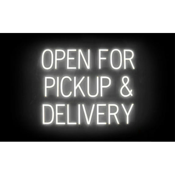 SpellBrite OPEN FOR PICKUP & DELIVERY LED Sign for Business. 29.3" x 23 ...
