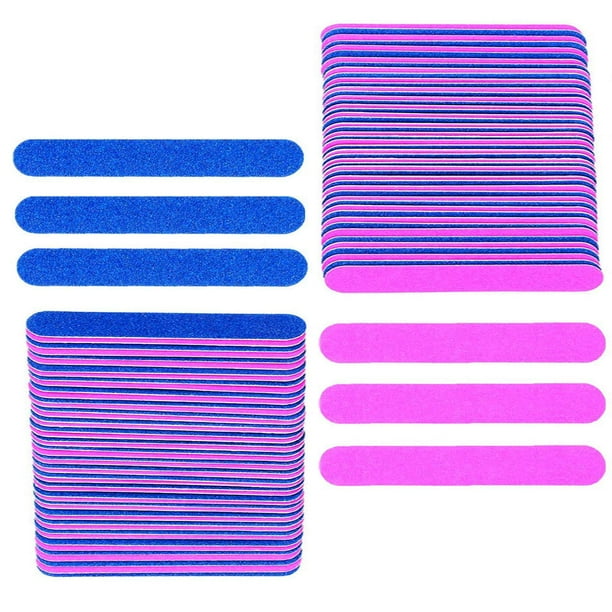 100 Pack Disposable Nail Files Double Sided Nail Buffering Files Emery ...