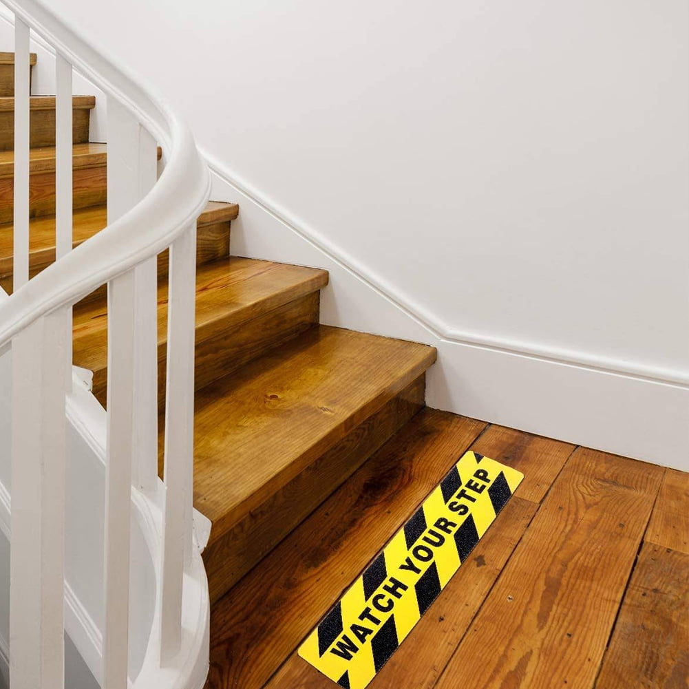 6pcs Watch Your Step Floor Decals StickersWarning Sticker Abrasive Tape ...