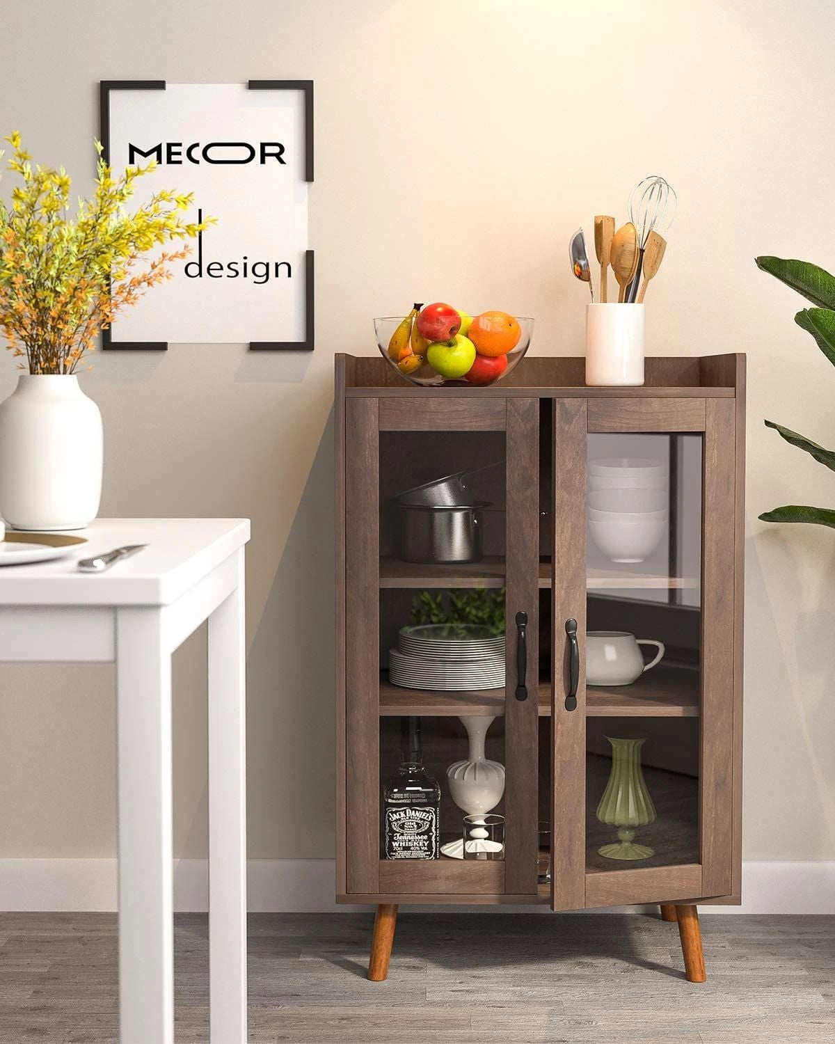 Kitchen Sideboard Buffet Cabinet, Mid-Century Dining Storage [Only for ...
