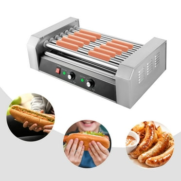 BENTISM Electric 18 Hot Dog 7 Roller Grill Cooker Machine Backsplash ...