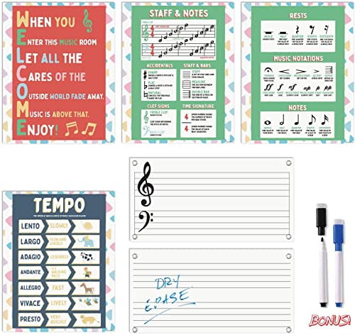 6 Music Posters For Classroom - Music Teacher Supplies Include 3 ...