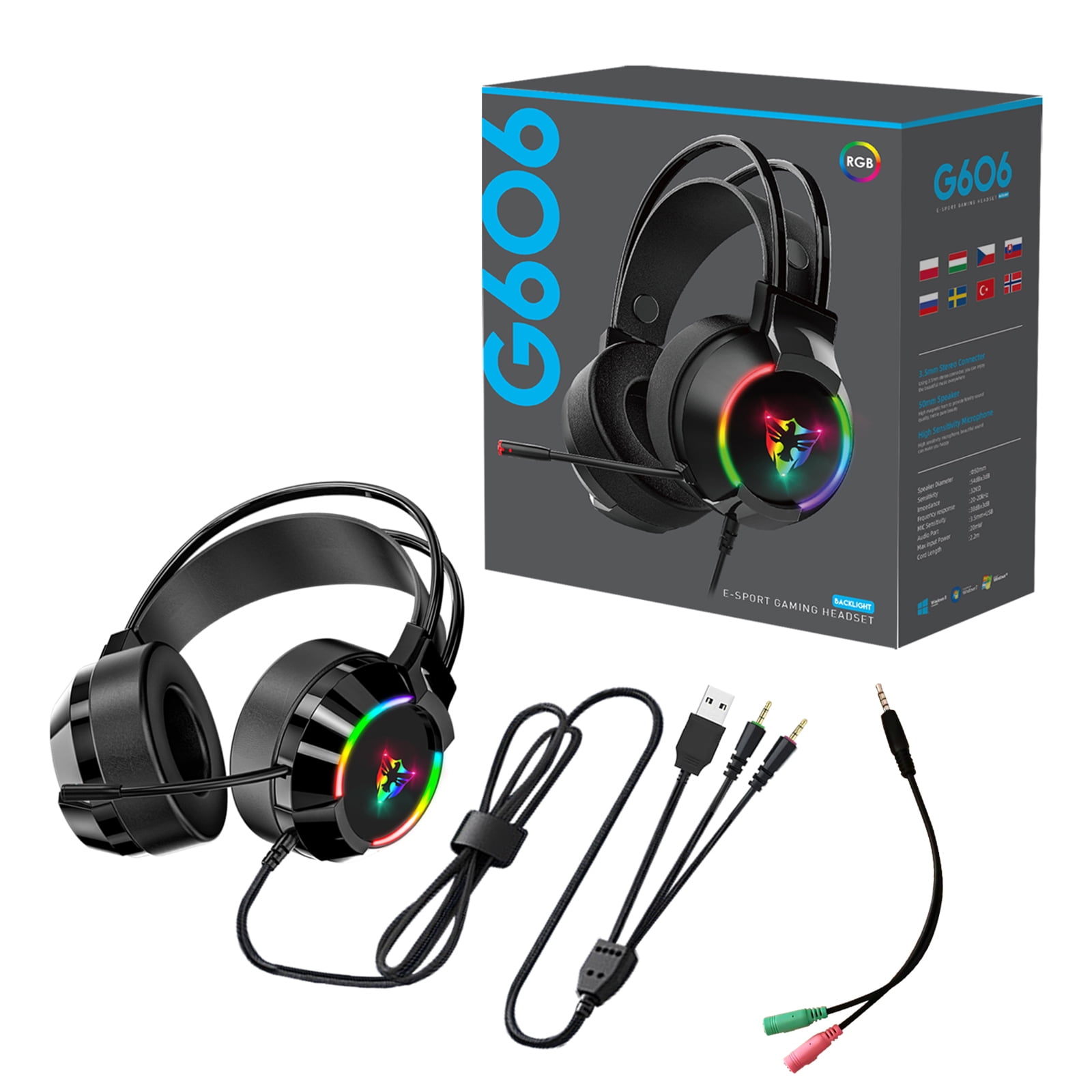 Click here for Fugacal Headset Wired Gaming Headset Headphones Fo... prices