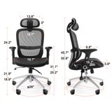 KFFKFF Mesh Task Chair, Flexible High-Back Work Chair with Mesh Seating ...