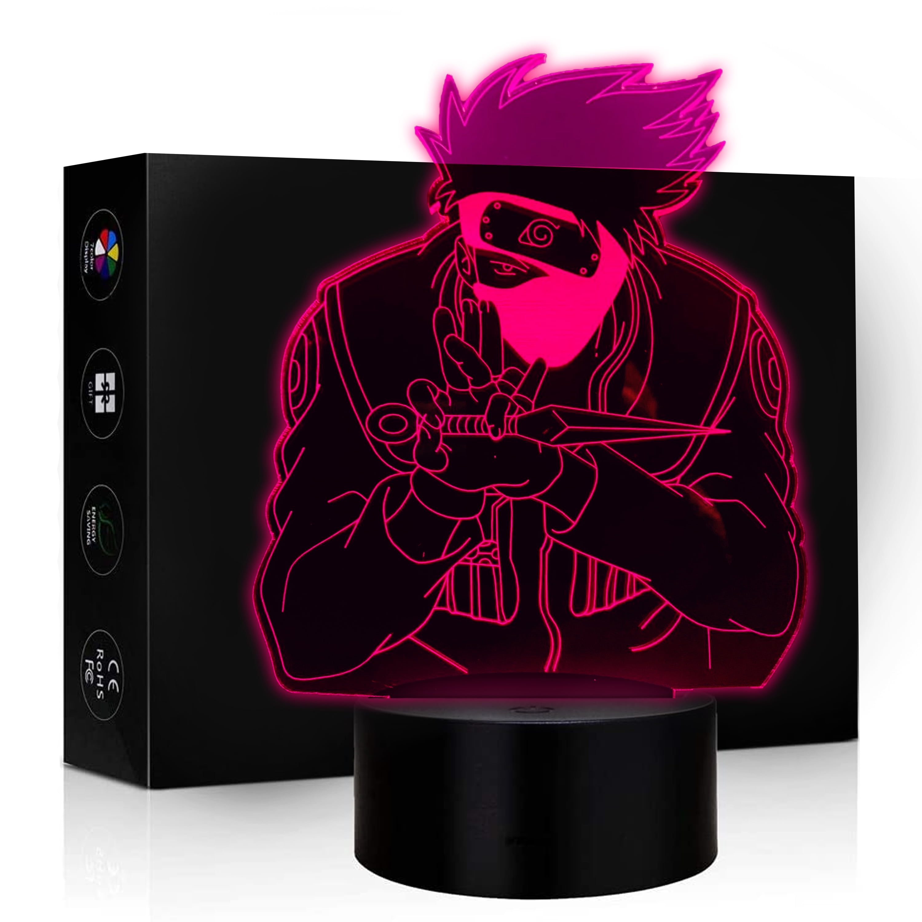 Table Lamps Lighting 3D 8 gates Ninja Anime Desk Lamp RGB Base Led 16 ...