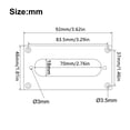 Metal 92x46mm Pickup Converter Rings Converts Humbucker to Single Coil ...