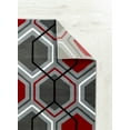 Summit Collection - Geometric Honeycomb Red Grey Red Area Rug - Walmart.com
