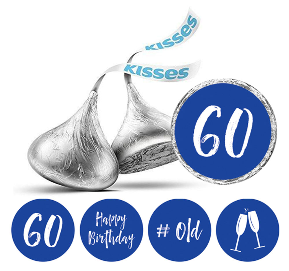 Darling Souvenir chocolate Labels 60th Birthday Stickers Pack of 190 ...