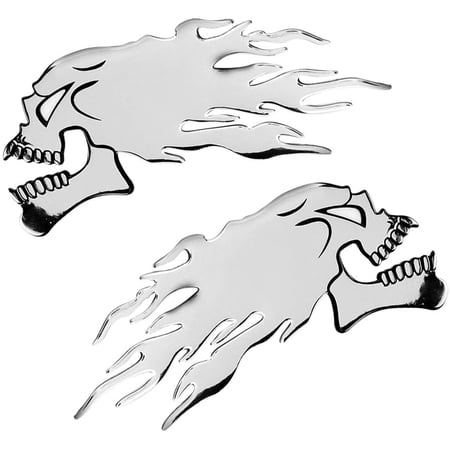 Flame Skull Tank Decal 3D Stickers Customized Look Universal ...