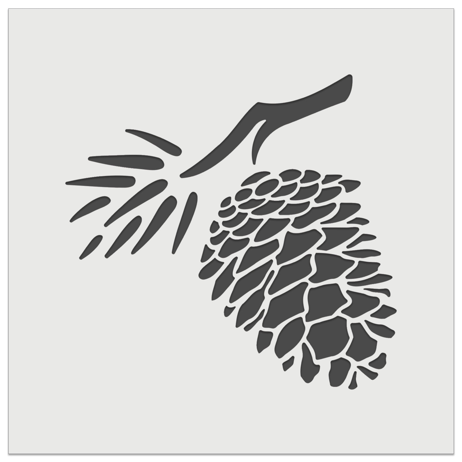 Pine Branch Template Stencil
