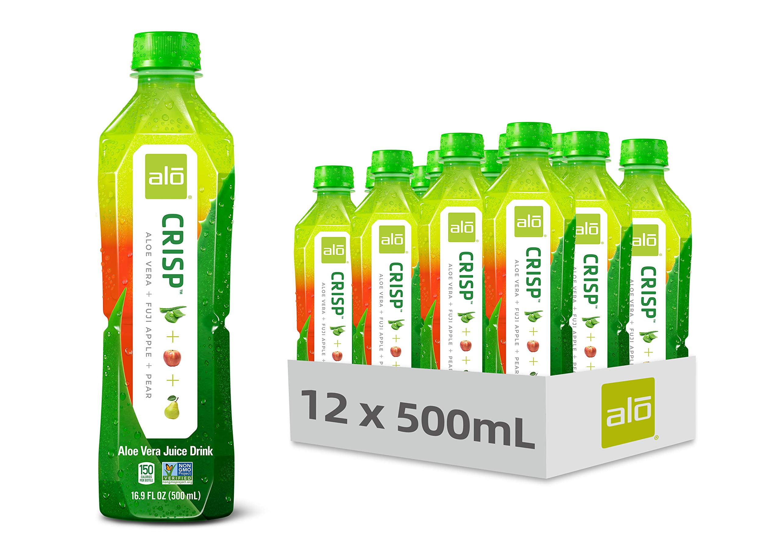 ALO Drink | ALO Crisp Aloe Vera Juice Drink | Fuji Apple + Pear Flavor ...