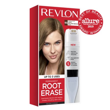 Revlon Root Erase Permanent Hair Color, At-Home Root Touchup Hair Dye ...
