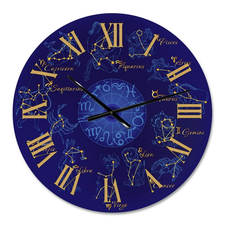Zodiac signs wall clock 60 photos - Astrologytoyou.com