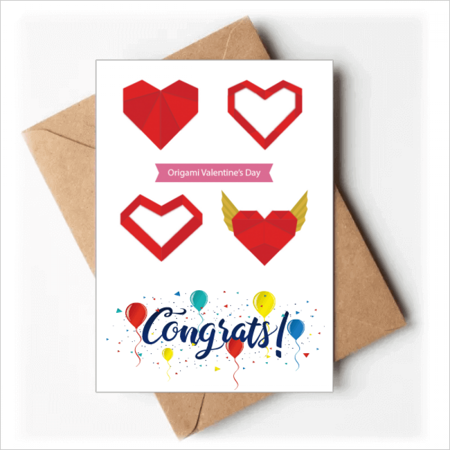 Red mas Heart Origa Wedding Cards Congratulations Greeting Envelopes ...