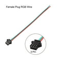 RGB Wire 3 Pin Female Plug Cable for 5050 5630 LED Light Strips 5Pcs ...
