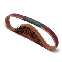 POWERTEC 10PK 1 x 42 Inch Sanding Belts, 120 Grit Aluminum Oxide Belt ...