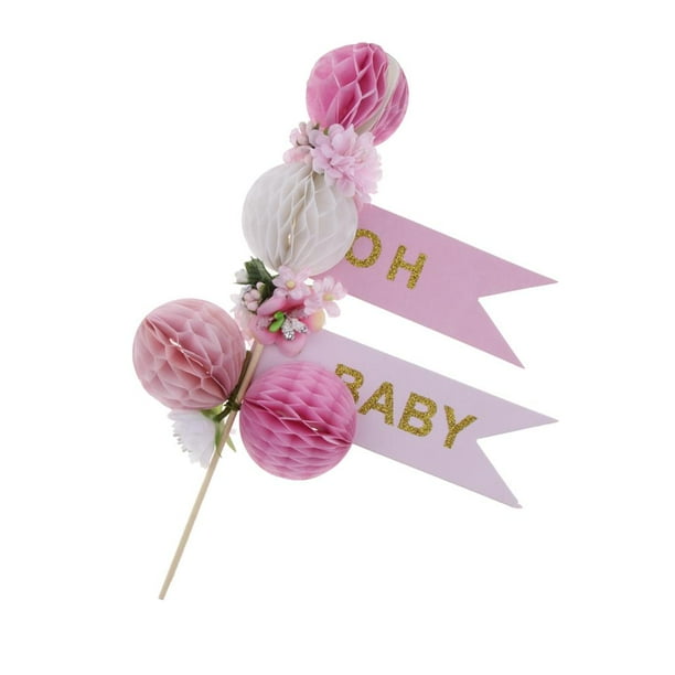 Baby Shower Paper Honeycomb Cake Topper for Kids Party Cake Decoration ...