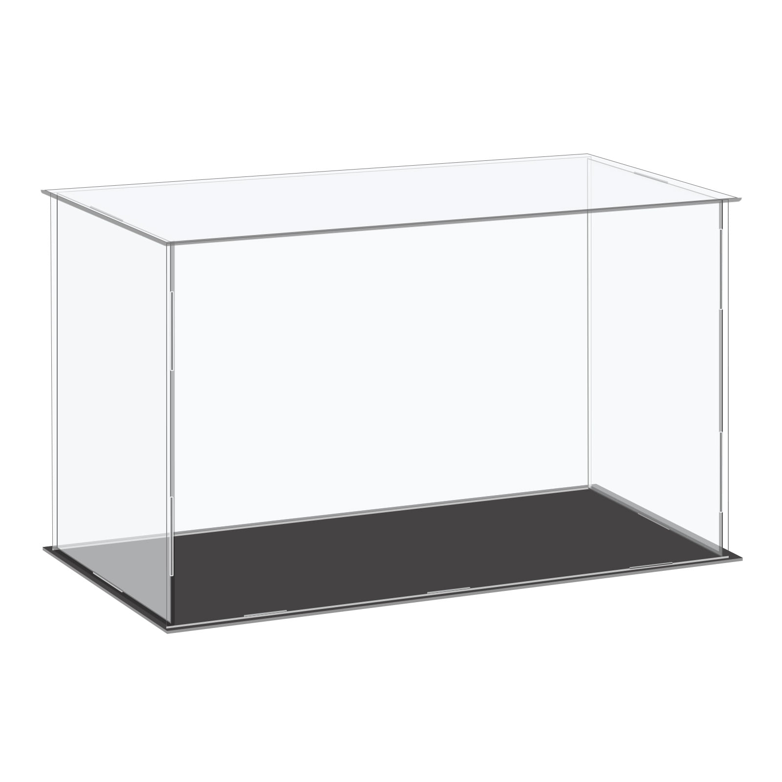 Uxcell Acrylic Display Case Plastic Box Cube Storage Box Clear Small Assemble Dustproof Showcase ...