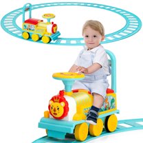 Gymax 6V Electric Kids Ride On Train Motorized Train Toy w/ Track & 6 ...
