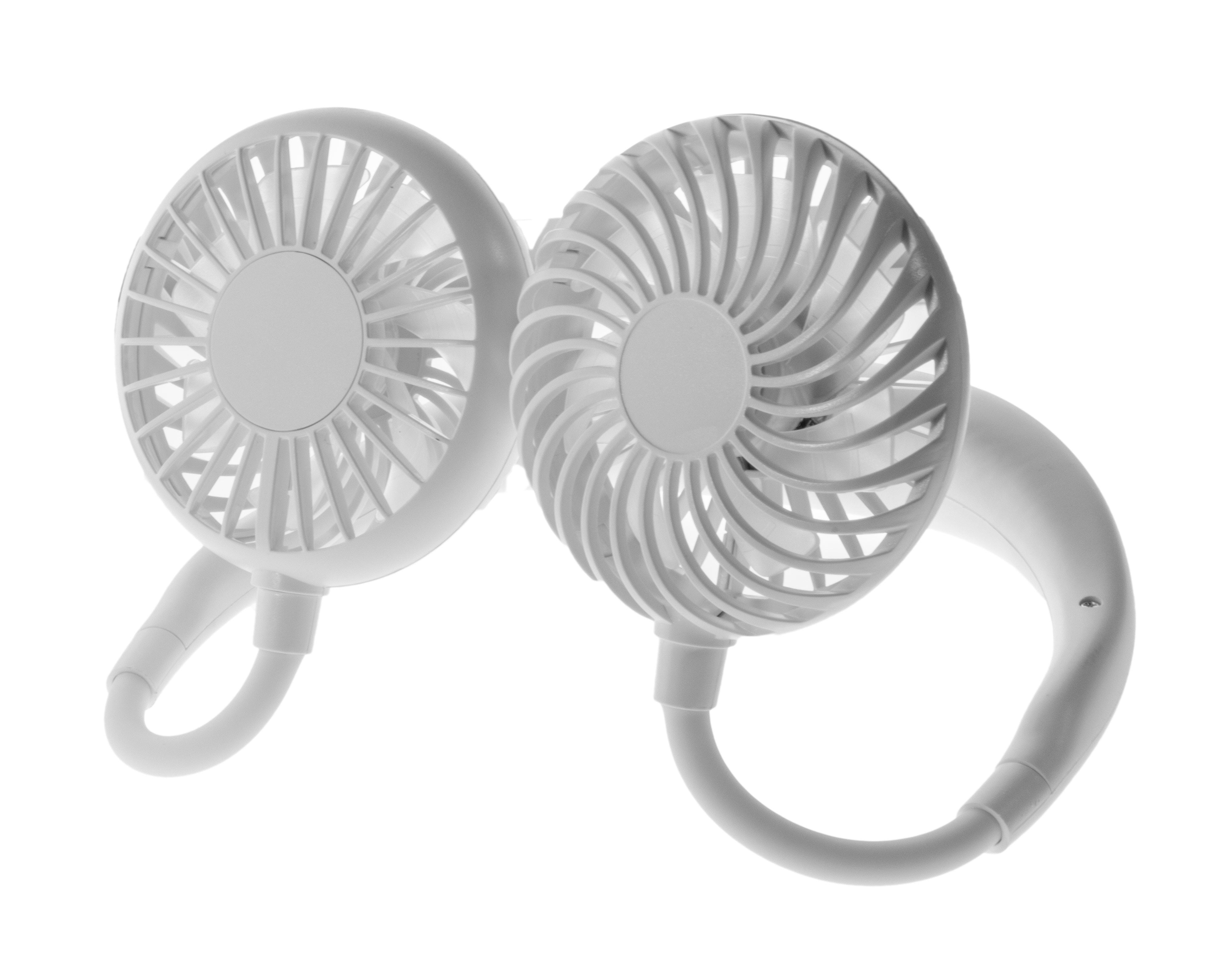 USB LED Neck Cooler Fan - Portable 2000mAh Rechargeable Hand-Free ...