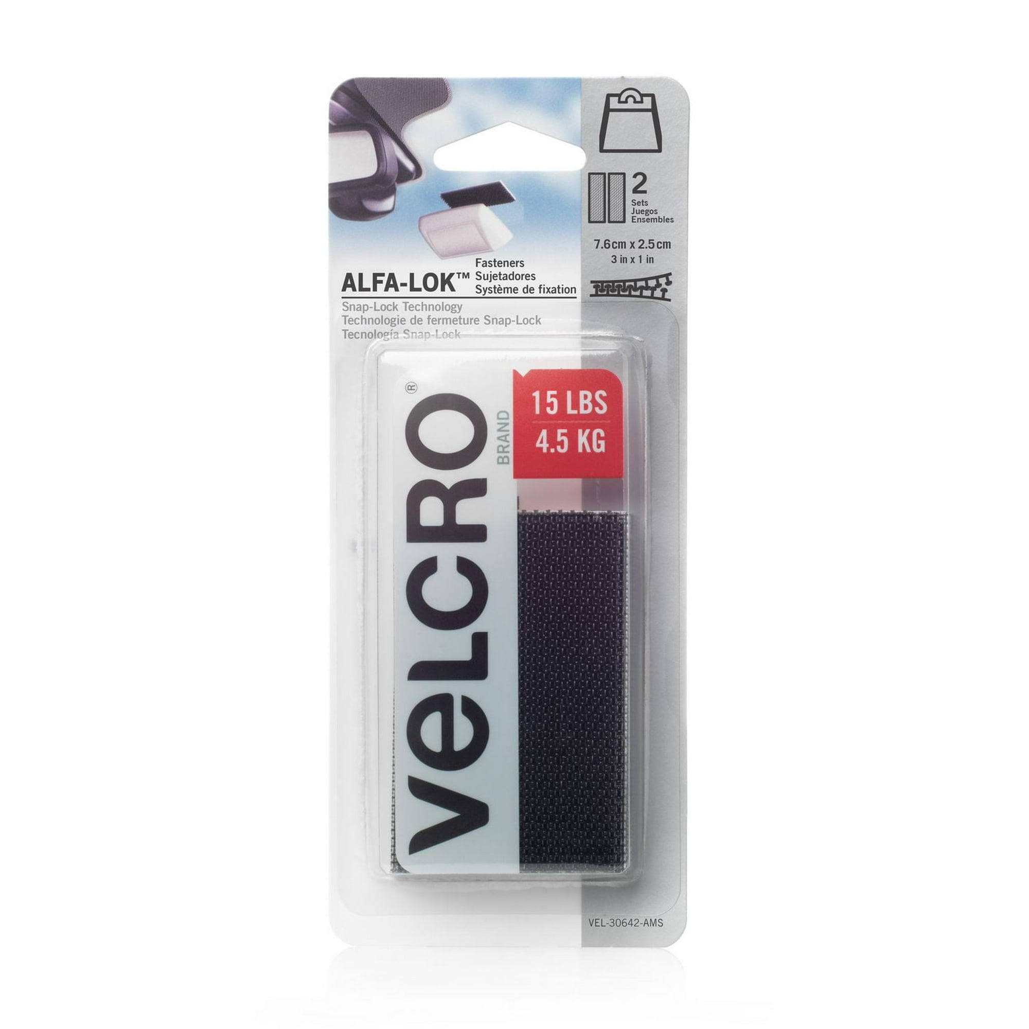 Click here for Velcro Brand Alfa-Lok 3in X 1in Strips. 2 Ct. Blac... prices