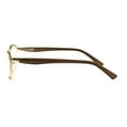 Womens Metal Rim Cat Eye Diecut Deco Powered Reading Glasses Light Gold