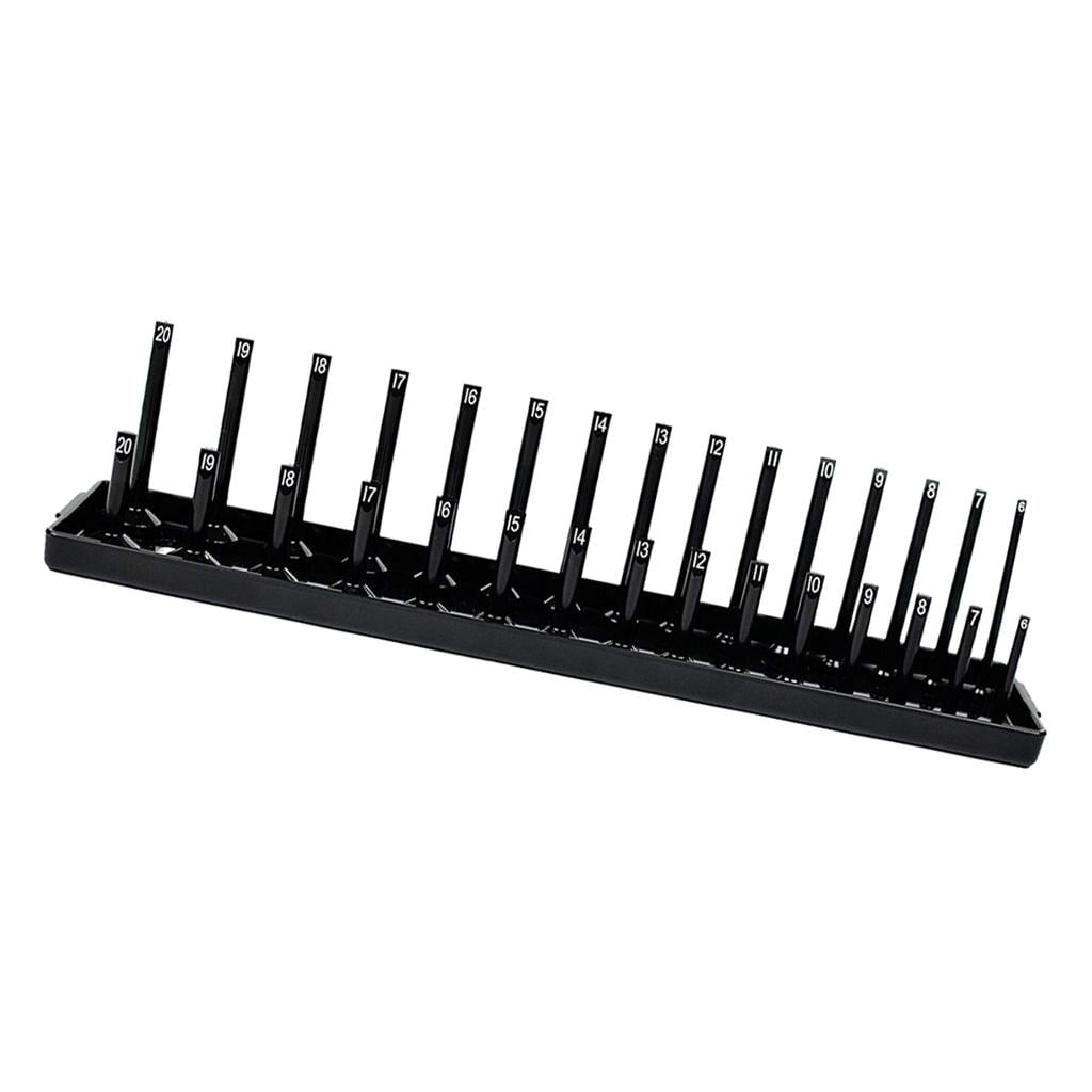 Metric Socket Tray Rack Holder Storage Tool Organizer, 1/4 3/8 1/2 Inch ...
