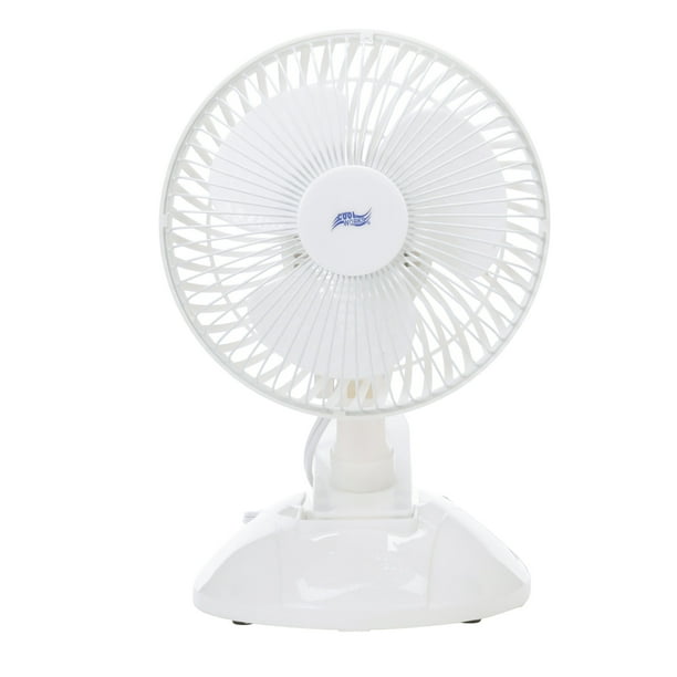 Cool Works 6" Desk/Clip 2-Speed Fan, Model #F-0645, White - Walmart.com